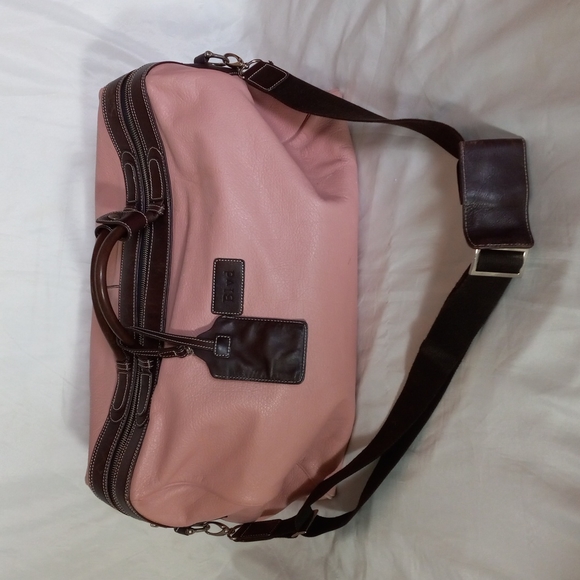 BLVD | Bags | Blvd Duffle Bag Luggage Pink Leather Zip Xl | Poshmark